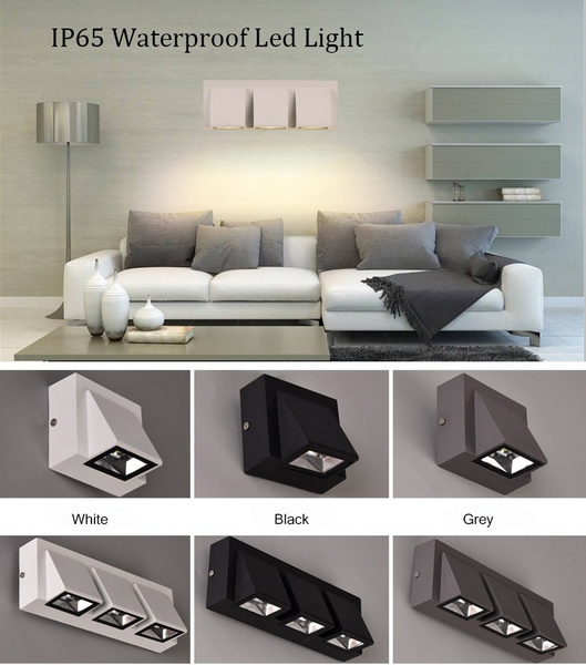 3 Colors IP65 Waterproof LED Lights Exquisite Design Wall Lamp Single ...