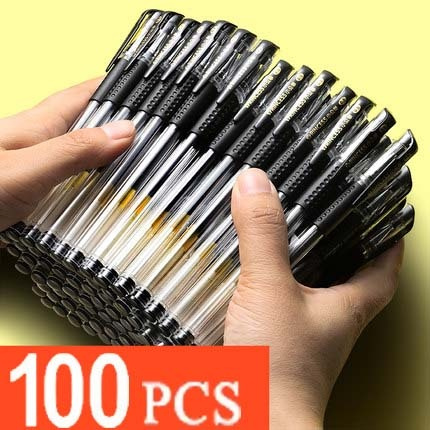 20/50/100 Pcs Gel Writing Ball Point Pen 0.5mm Black/Blue/Red Economic ...