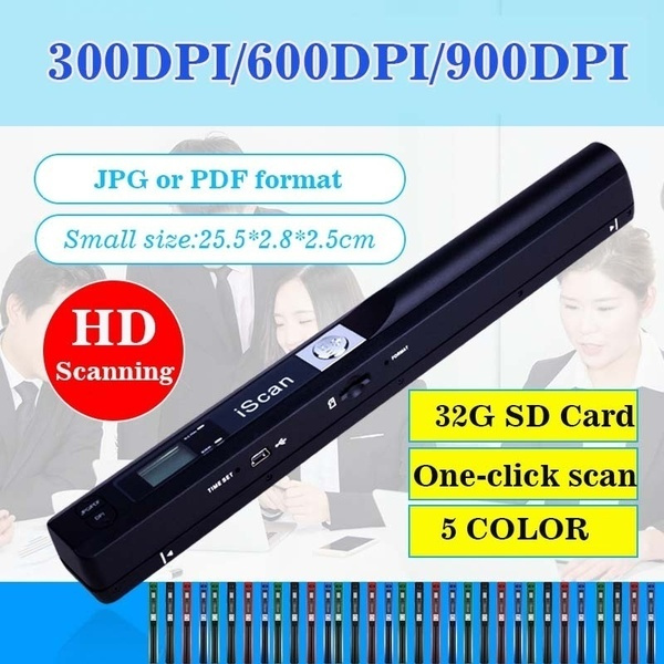 ISCAN01 HD Portable Scanner 900dpi A4 Color Handheld Mini New Document ...
