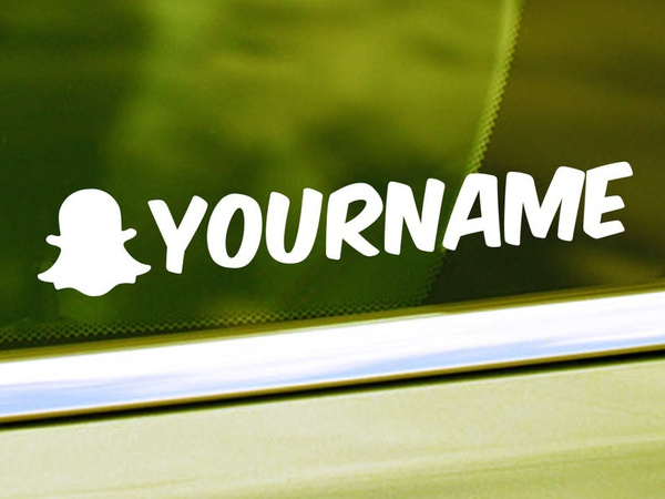 Custom Snapchat Name Vinyl Decal - Personalized Snapchat Username ...