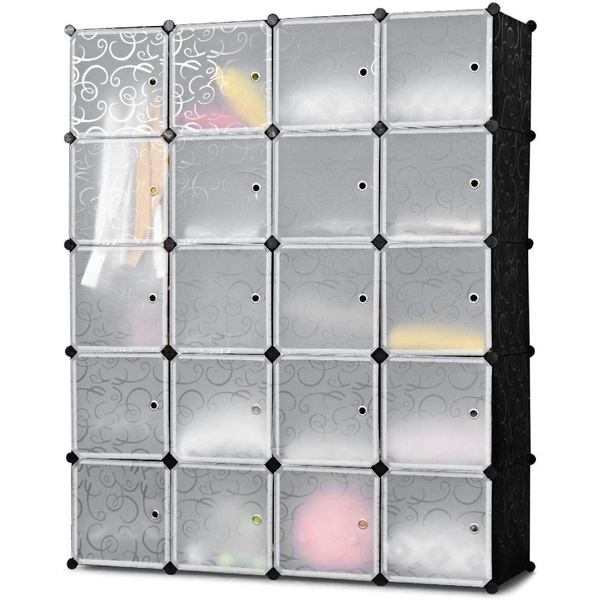 20/16 Cube Organizer Stackable Plastic Cube Storage Shelves Design ...