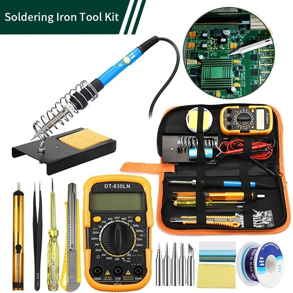 Pro 60W Electric Soldering Iron Multimeter Tool Set Adjustable ...