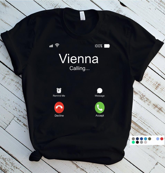 Vienna Austria Inspired Design for Phone Call Lovers T-Shirt size S-5XL ...