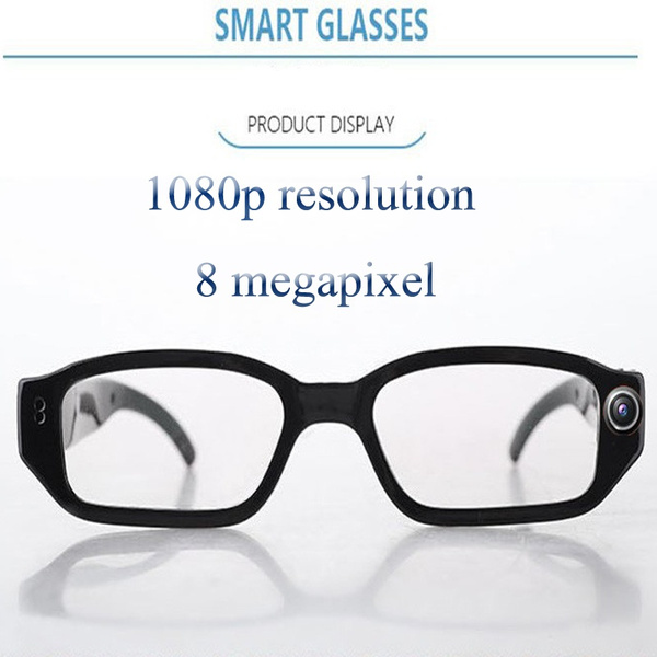 1080P Camera Eyewear Ultra-thin flat glasses on the left lens Hidden ...
