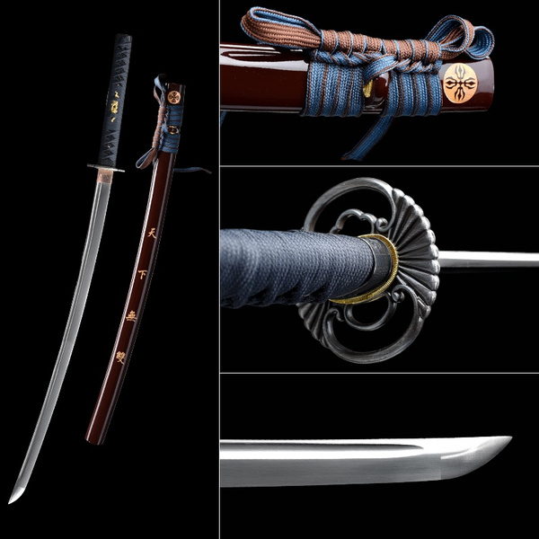Chinese character scabbard, full Tang,Katana, classic, real combat ...