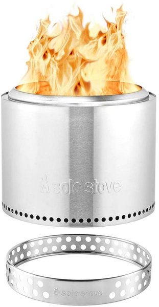 Solo Stove Bonfire Stainless Steel Wood Burning Smokeless Bonfire with ...