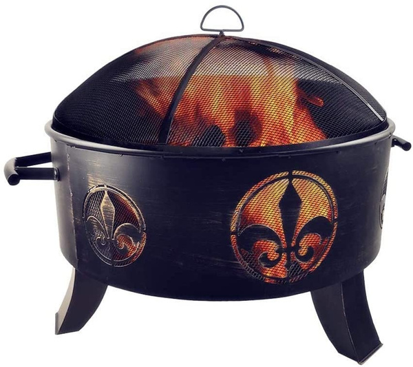 MTB Backyard 36 Inch Wildlife Fire Pit Campfire Ring Wood-Burning ...
