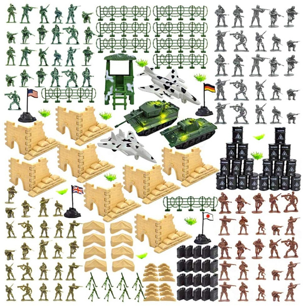 250 Piece Military Figures and Accessories, Army Men Action Figures ...