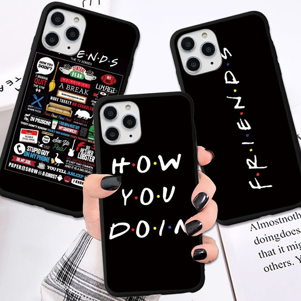 Friends TV Show Black Phone Case Cover for iPhone 12 11 Pro Max SE 2020 ...