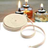 3M Feet White Flat Cotton Alcohol Wick Oil Lamp Wicks Burner For Glass ...