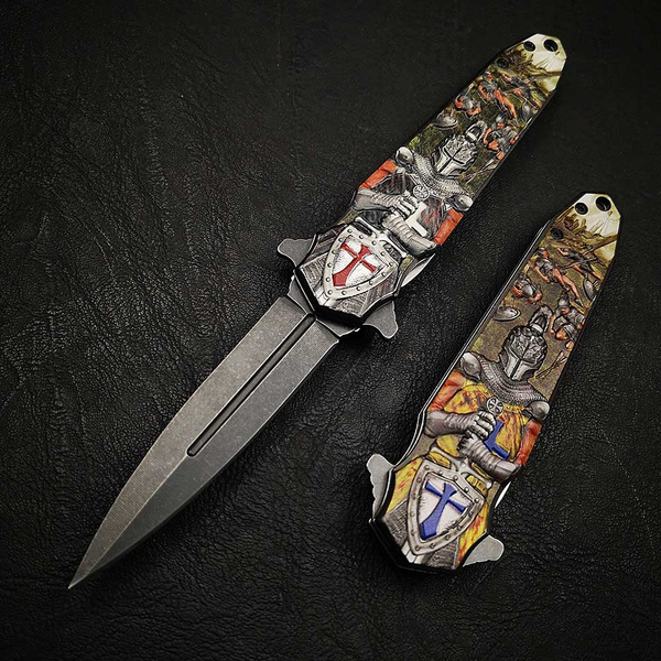 Spring Assist Pocket Knife Folding Knife Tactical Camping Tool Survival ...