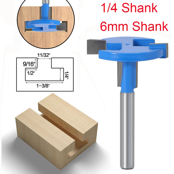 1PC 6mm,1/4 Shank Carbide Alloy Wood Router Bit Straight End T-Type ...