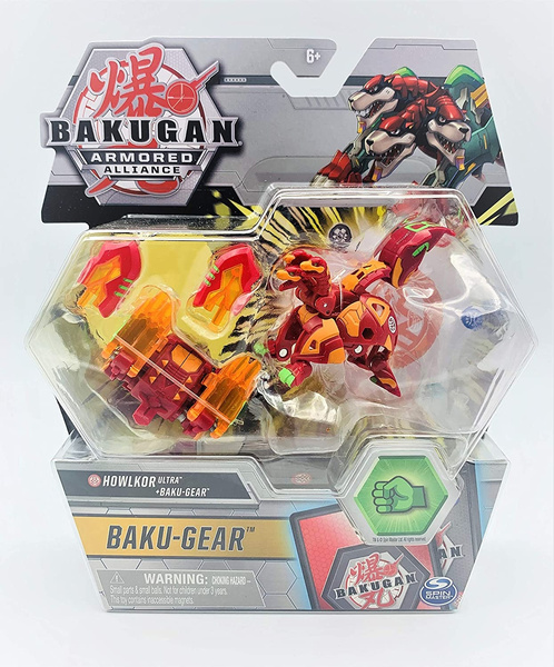 Bakugan Ultra, Pyrus Howlkor with Transforming Baku-Gear, Armored ...