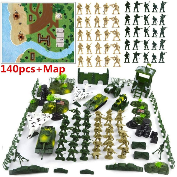 Army Men Action Figures Army Toys Tiny Troopers Big Battle Military ...