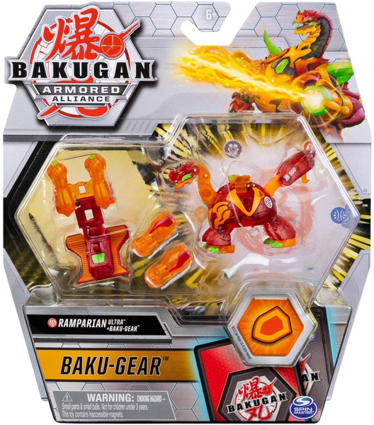Bakugan Ultra, Pyrus Ramparian with Transforming Baku-Gear, Armored ...