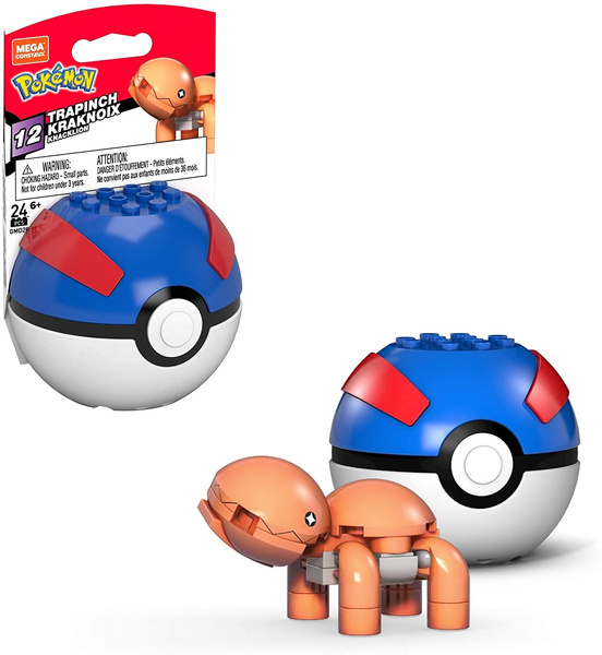 Mega Construx Pokemon Trapinch Figure Building Set with Poke Ball | Wish
