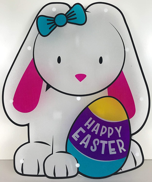 Lighted Easter Bunny Window Decoration | Wish