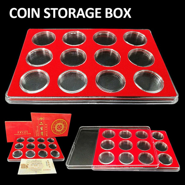 New 1PC Coin Collection Box Protective Coins Display Case Storage ...