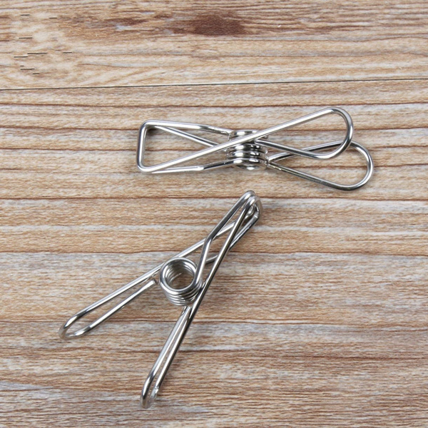 60 Piece Stainless Steel Metal Spring Clips for Leather Craft Tools ...