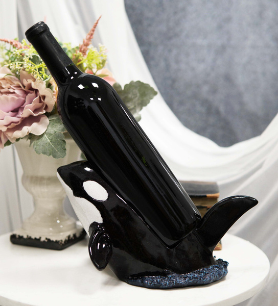 Nautical Ocean Marine Breaching Orca Killer Whale Wine Bottle Holder ...
