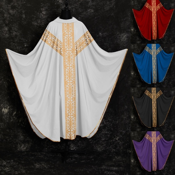 Priest Costume Celebrant Catholic Men Church Clergy Fathers Chasuble ...