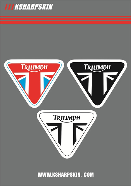 One piece For Triumph helmet motorcycle moto bike Sticker Decal ...