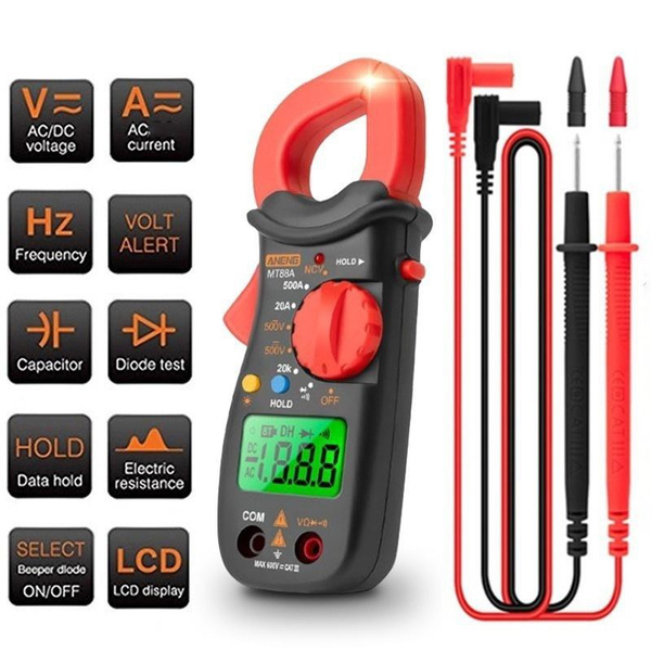 Digital Clamp Multimeter Multitester Electrical Voltage Resistance ...