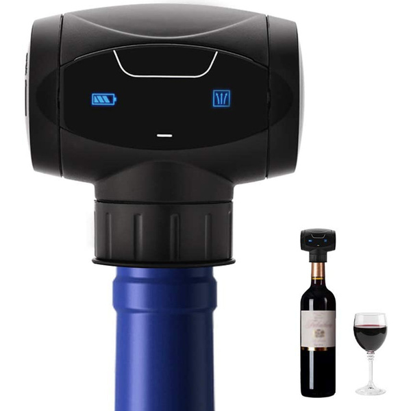 Electric Vacuum Wine Stoppers, Automatic Wine Bottle Vacuum Pump with ...