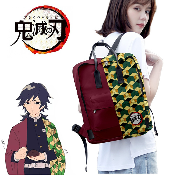Anime Backpack Demon Slayer Kimetsu no Yaiba Canvas Bag Tomioka Giyuu ...