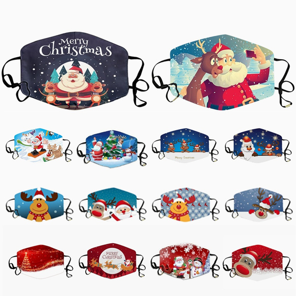 1PC New Xmas Masks Fashionable Face Mask Outdoor Mouth Christmas Santa ...
