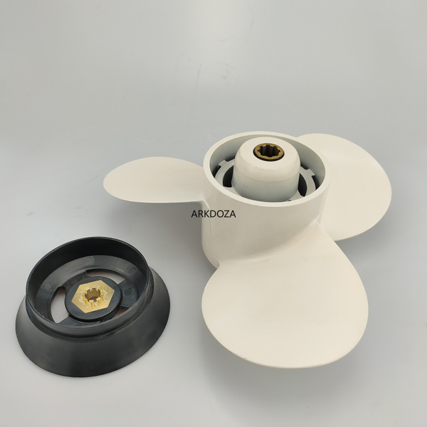 ARKDOZA 3 Blades High Thrust 9-3/4x6-1/2 RH Prop Aluminum Outboard ...