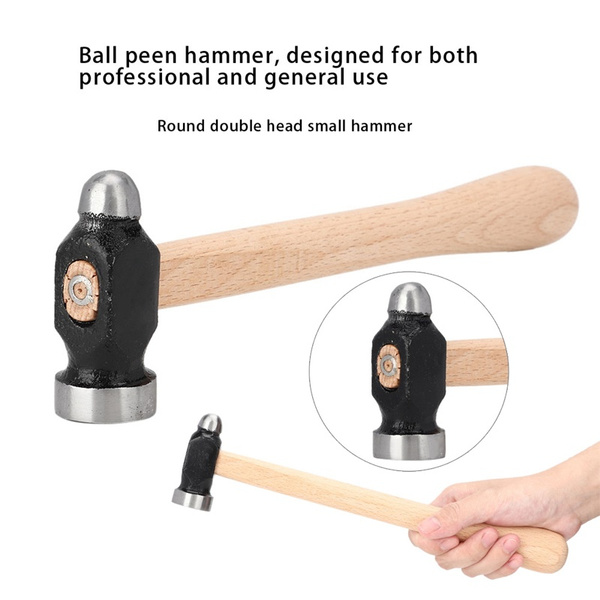Wooden Handle Chasing Hammer Flat & Dome Heads DIY Jewelry Processing ...