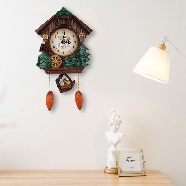 Cuckoo Clock Tree House Wall Clock Art Vintage Decoration for Home cid ...
