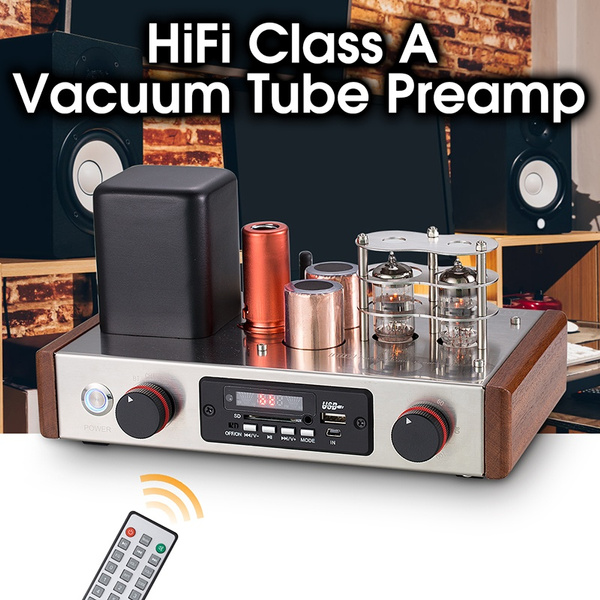 HiFi Class A Vacuum Tube Pre-Amplifier Bluetooth Stereo Audio Preamp ...