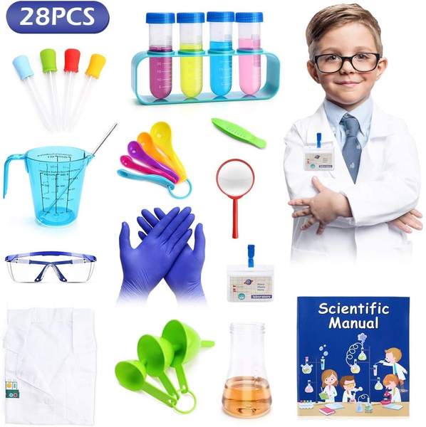 28pcs Science Lab Kit for Kids, Girls Pretend Play Science Experiment ...