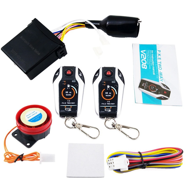 Universal PKE 2 Two Way/ Dual Way Motorcycle Alarm Anti-theft Security ...