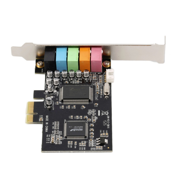 PCIe Sound Card 5.1 Internal 3D Stereo PCI-e Audio Cards For PC Windows ...