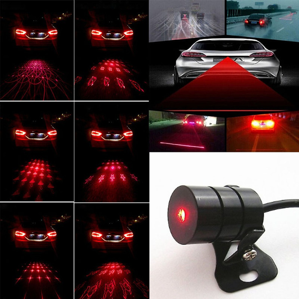 Mini Anti Rear-end Collision Laser Tail Light for Cars Motorcycles Red ...