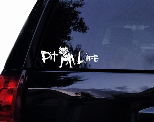 Happy Pit Life Decal - Ultimate Graphic Pit bull Dog Puppy Bully Vinyl ...