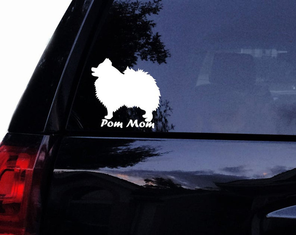 Pom Mom Decal - Pomeranian Dog Vinyl Car Decal Laptop Decal Car Window ...