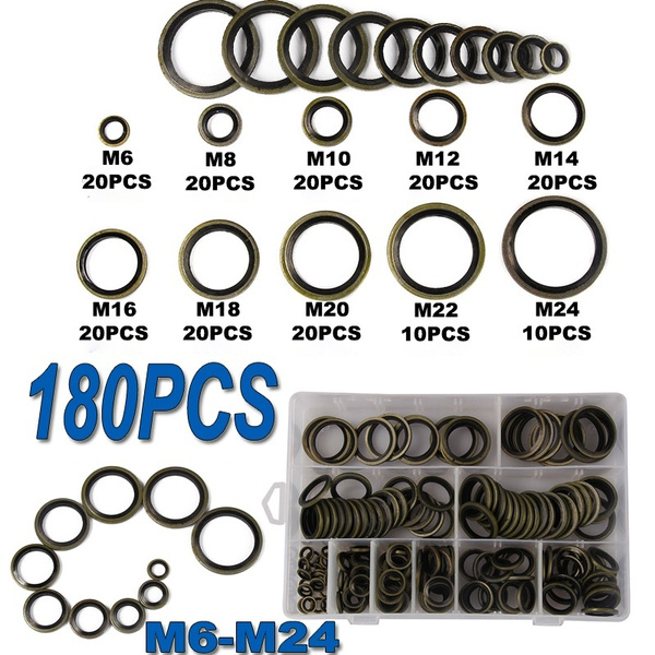 180PCS M6-M24 Mechanical Modification Washers Sealing High Pressure ...