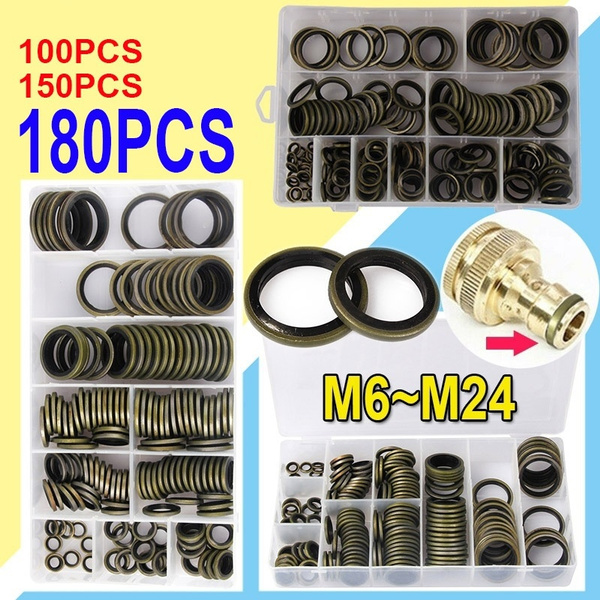 180/150/100PCS M6-M24 Mechanical Modification Washers Sealing High Pressure Gasket High ...