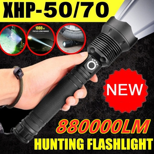 2021 Newest Outdoor Led Usb Rechargeable Flashlight Xhp70 Most Powerful ...