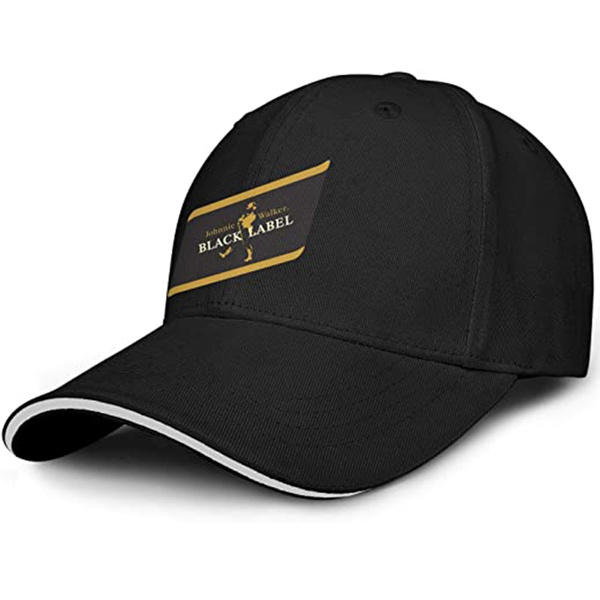 Johnnie Walker Black Label Logo Unsex Golf Hat Adjusted Black Cap | Wish