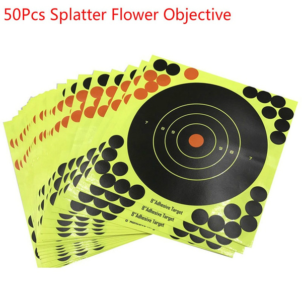 50Pcs Splatter Flower Objective Colorful 8-Inch Targets Stickers 2020 ...