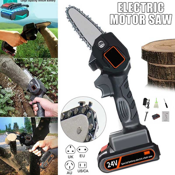 New 4 Inch The Mini Electric Chainsaw Ever Battery-Powered Wood Cutter ...
