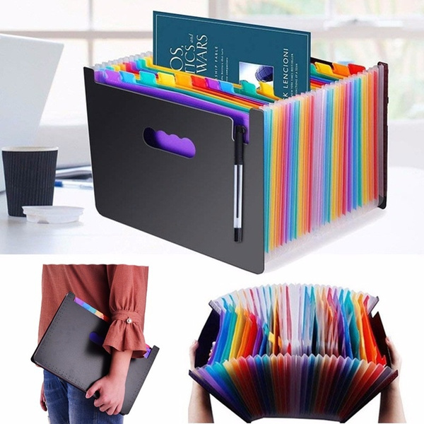 12/24 Pockets Expanding File Folder A4 Organizer Portable Business File ... 12/24 Pockets Expanding File Folder A4 Organizer Portable Business File ...