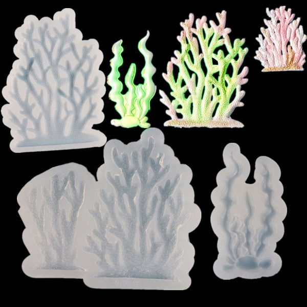 1PCS Coral, seaweed, coral reef Mould Cake Side silicone cake fondant ...