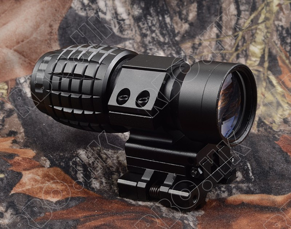 Tactical 3x Magnifying Glass Holographic Aiming Point Red Dot Scope ...
