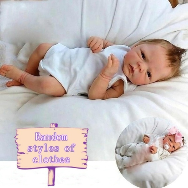 17inches Silicone Body Rebborn Baby Dolls Handmade Vinyl Lifelike Alive ...